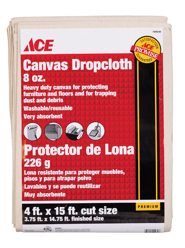 Ace Heavy Weight Canvas Drop Cloth 4 ft. W x 15 ft. L #VSHE1009240 ...
