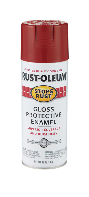 Rust-Oleum Stops Rust Regal Red Gloss Protective Enamel Spray 12 oz. # ...