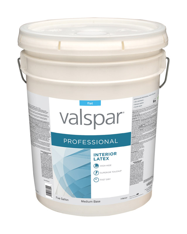 Valspar Contractor Professional Interior Acrylic Latex Paint Flat 5 gal ...