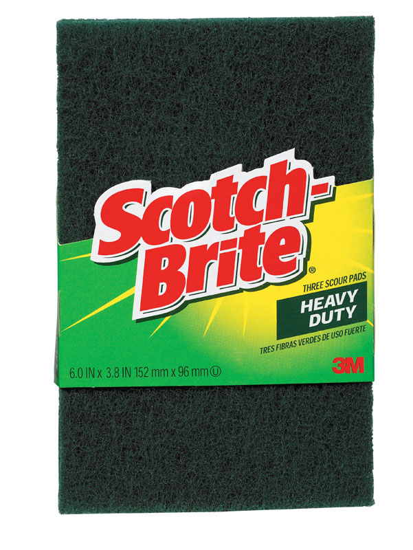 3M Scotch-Brite For Multi-Purpose Scouring Pads 3.8 in. W x 6 in. L 3 ...