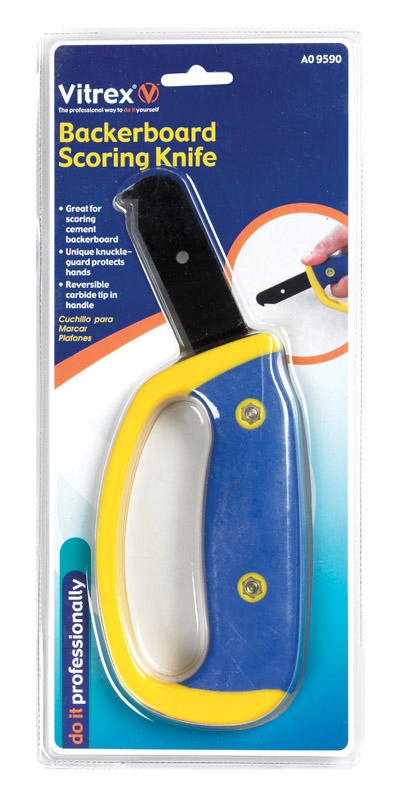 Vitrex Backerboard Scoring Knife Blue/Yellow #VSHE242978, A09590