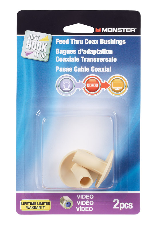 Monster Cable Feed-Thru Coax Bushings 2 pk #VSHE3166568, AV-472-N
