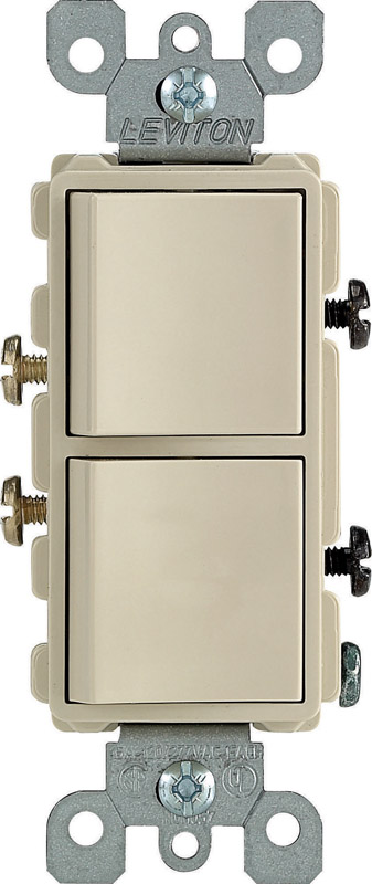 Leviton 1 15 amps Ivory Decorator Toggle switch Combination 1 # ...