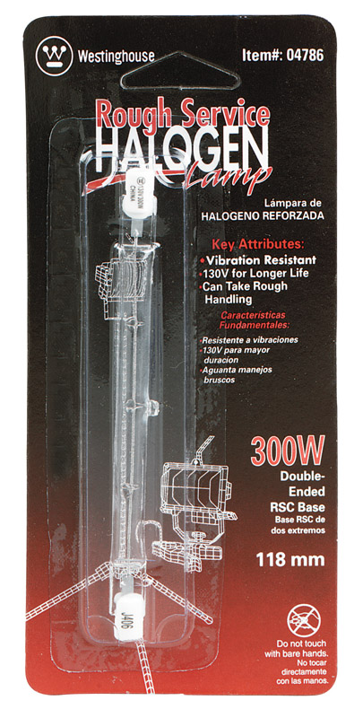 Westinghouse Halogen Light Bulb 300 watts 5000 lumens Double-Ended T3 ...