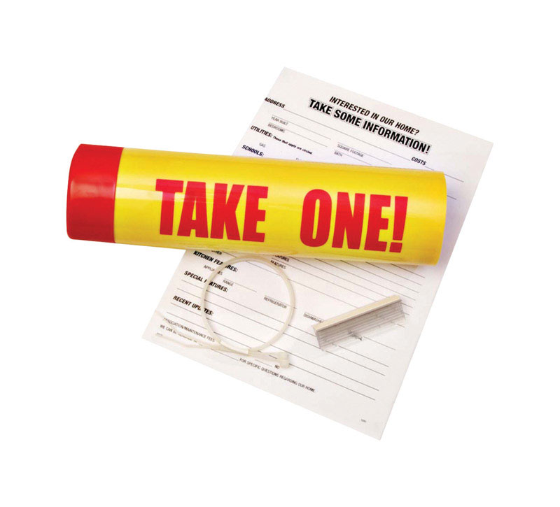 Hy-Ko English 3 in. H x 12 in. W Plastic Tube Take One #VSHE5194717, 22130